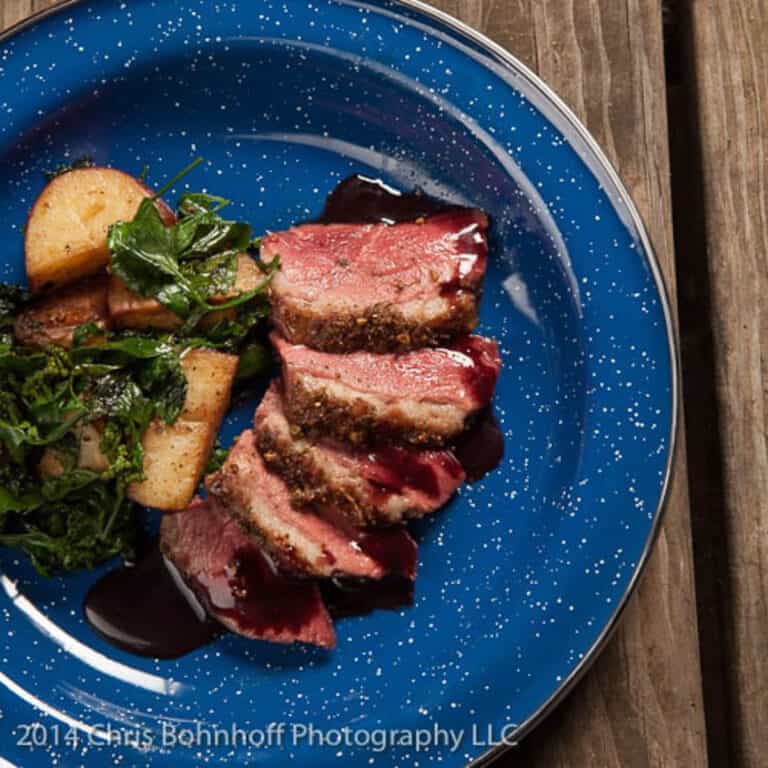 Wild Juniper Duck Breast & Blackcap Berry Sauce - Forager | Chef