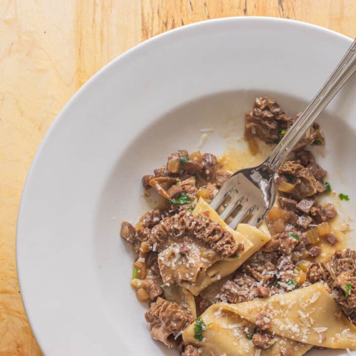 Fresh Pasta with Beef and Dried Morel Ragu - FORAGER | CHEF