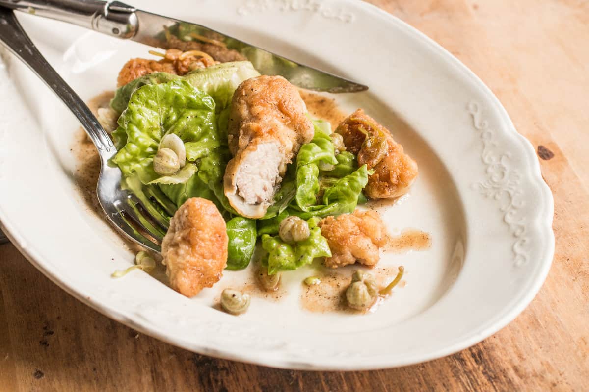 Lamb Sweetbreads with Fermented Nasturtium Capers - FORAGER | CHEF