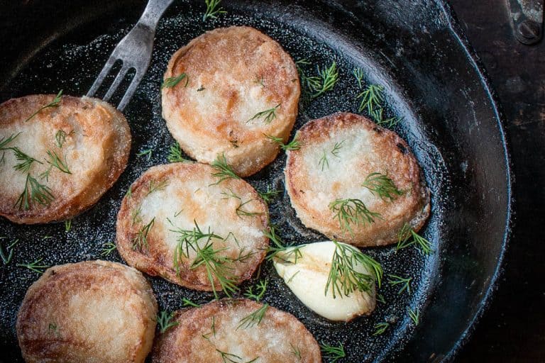 Daikon Radish Steaks with Wild Mushroom Ragu