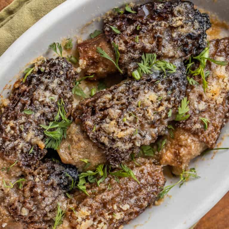 Crab Stuffed Morel Mushrooms - Forager | Chef