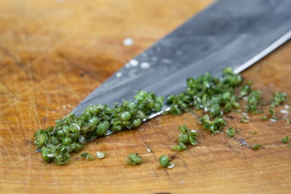 Cooking with Green Coriander (Unripe Cilantro Seeds)