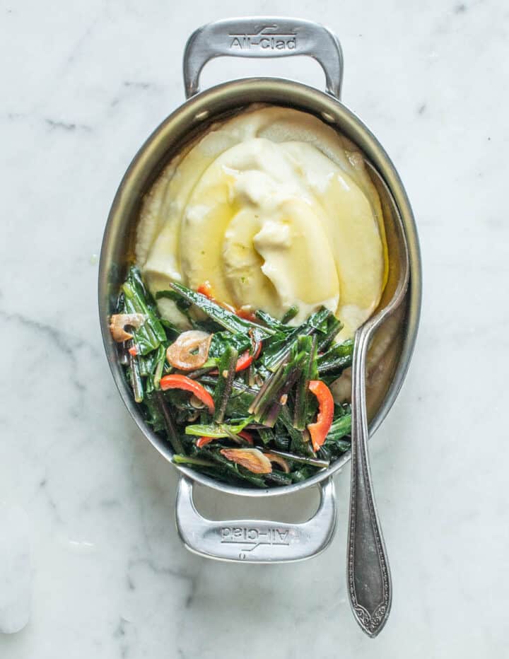 Classic Fave e Cicoria (Fava Bean Purée with Wild Chicory)