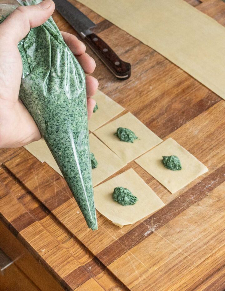 Ligurian Pansotti Pasta con Salsa di Noci - Forager | Chef