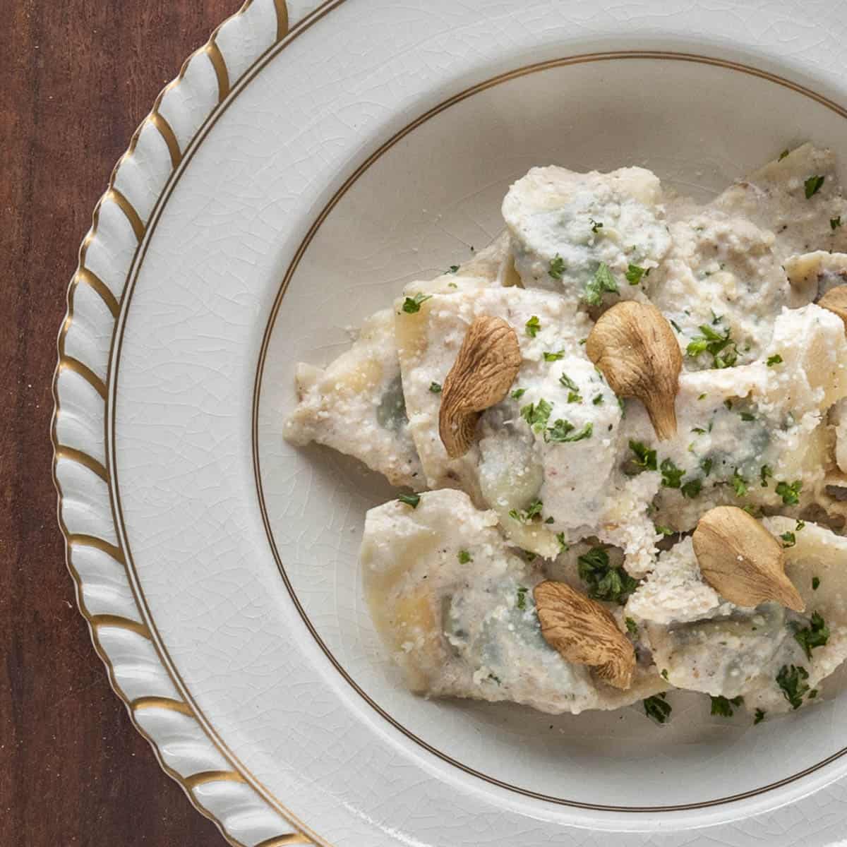 Ligurian Pansotti Pasta con Salsa di Noci - Forager | Chef