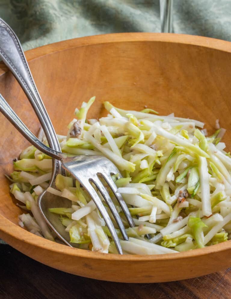 Puntarelle Pasta with Anchovy and Pecorino - Forager | Chef