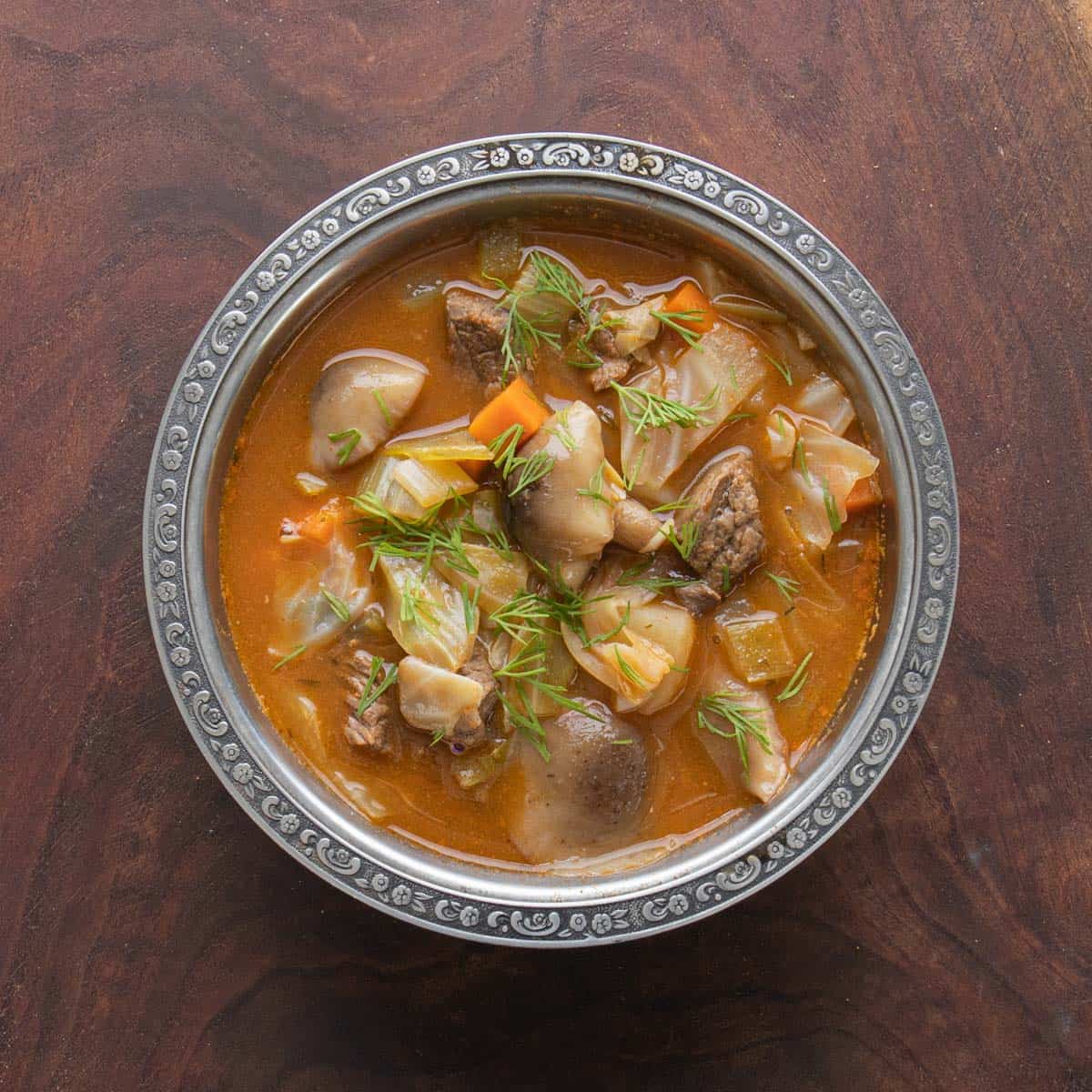 Hot & Sour Venison Soup with Honey Mushrooms - Forager | Chef