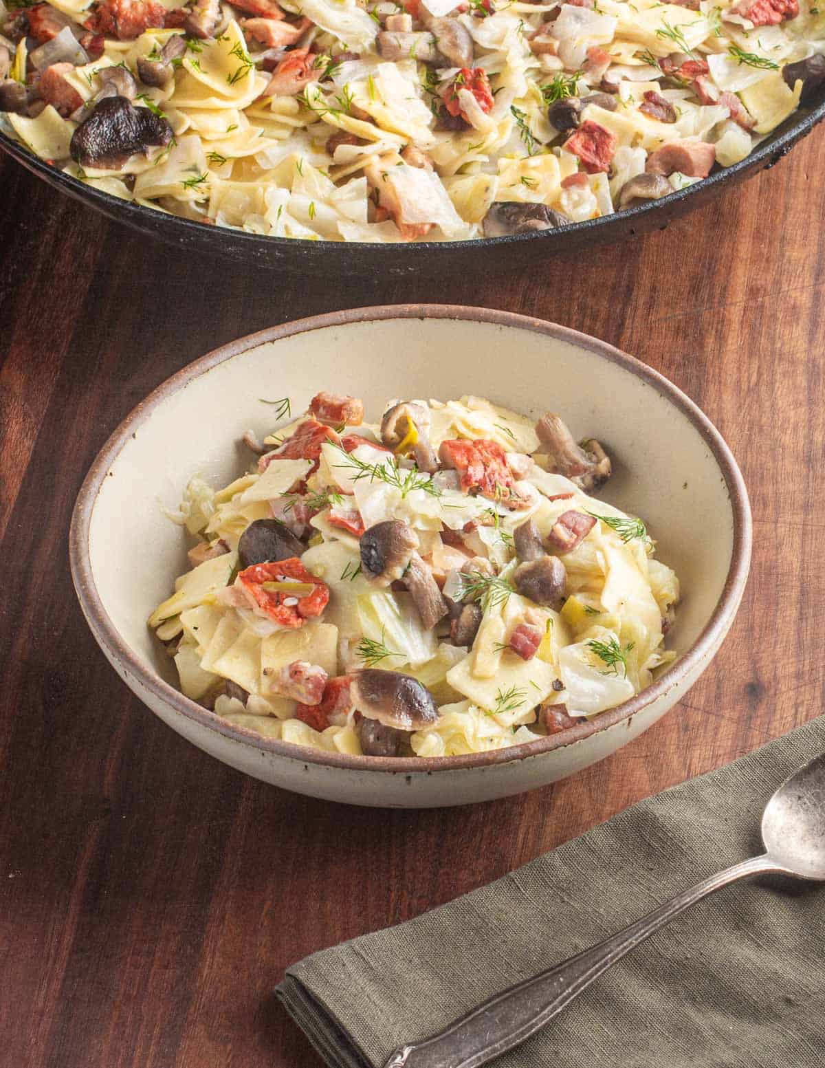 Łazanki: Polish Pasta with Cabbage and Mushrooms - Forager | Chef