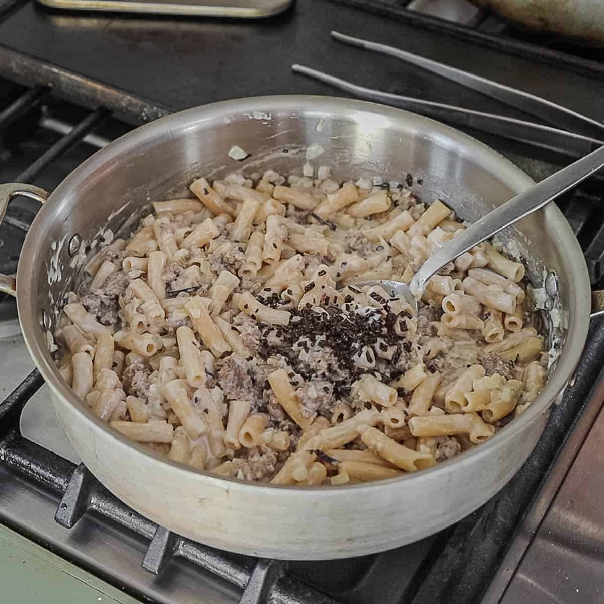 Creamy Rigatoni Pasta alla Norcina - Forager | Chef