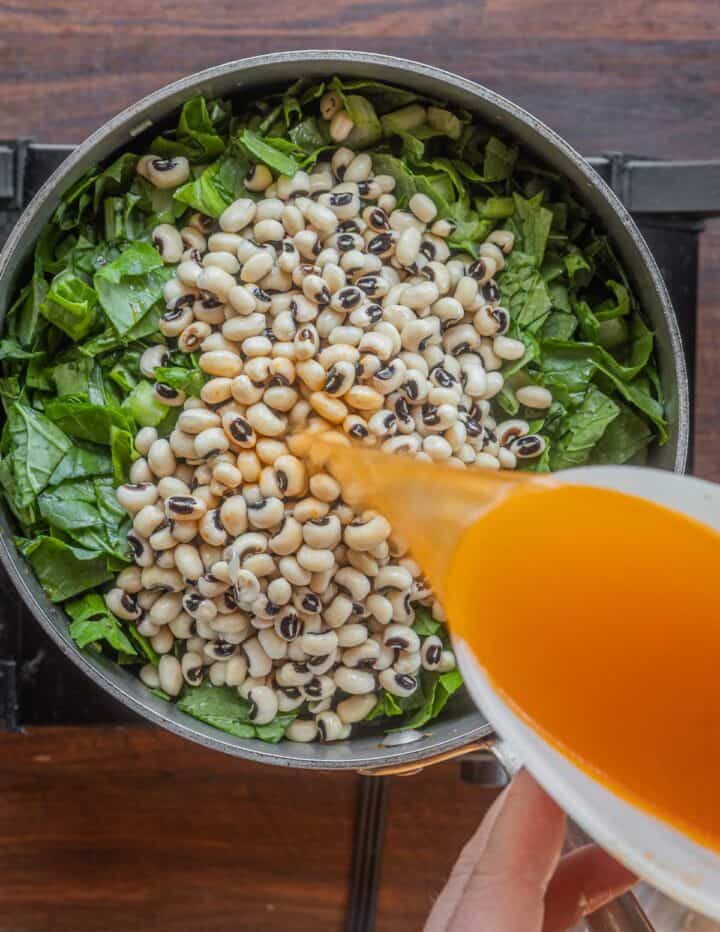 Old Fashioned Turnip Green Soup with Black Eyed Peas - Forager | Chef