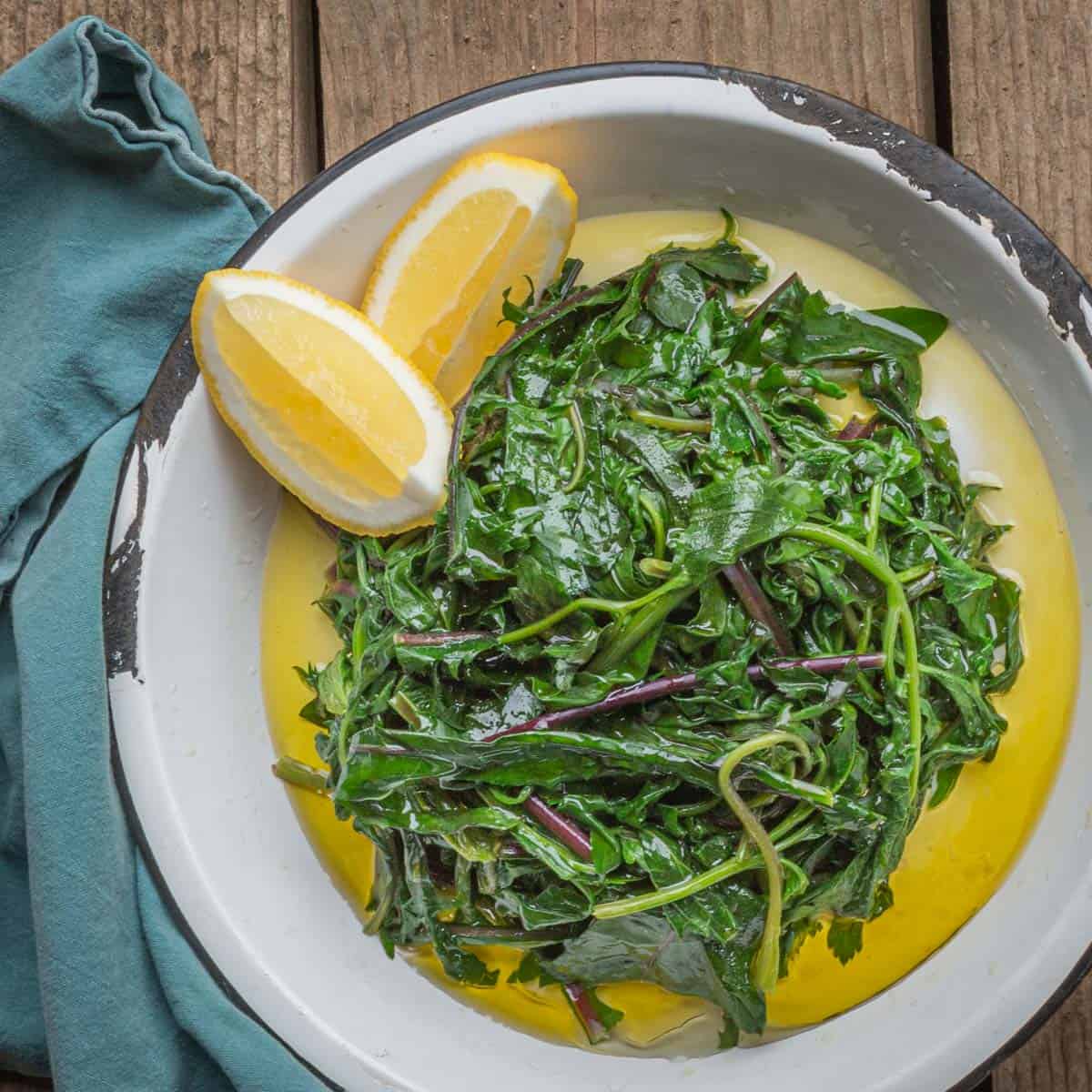 A Classic Horta Recipe: Greek Wild Greens with Olive Oil & Lemon