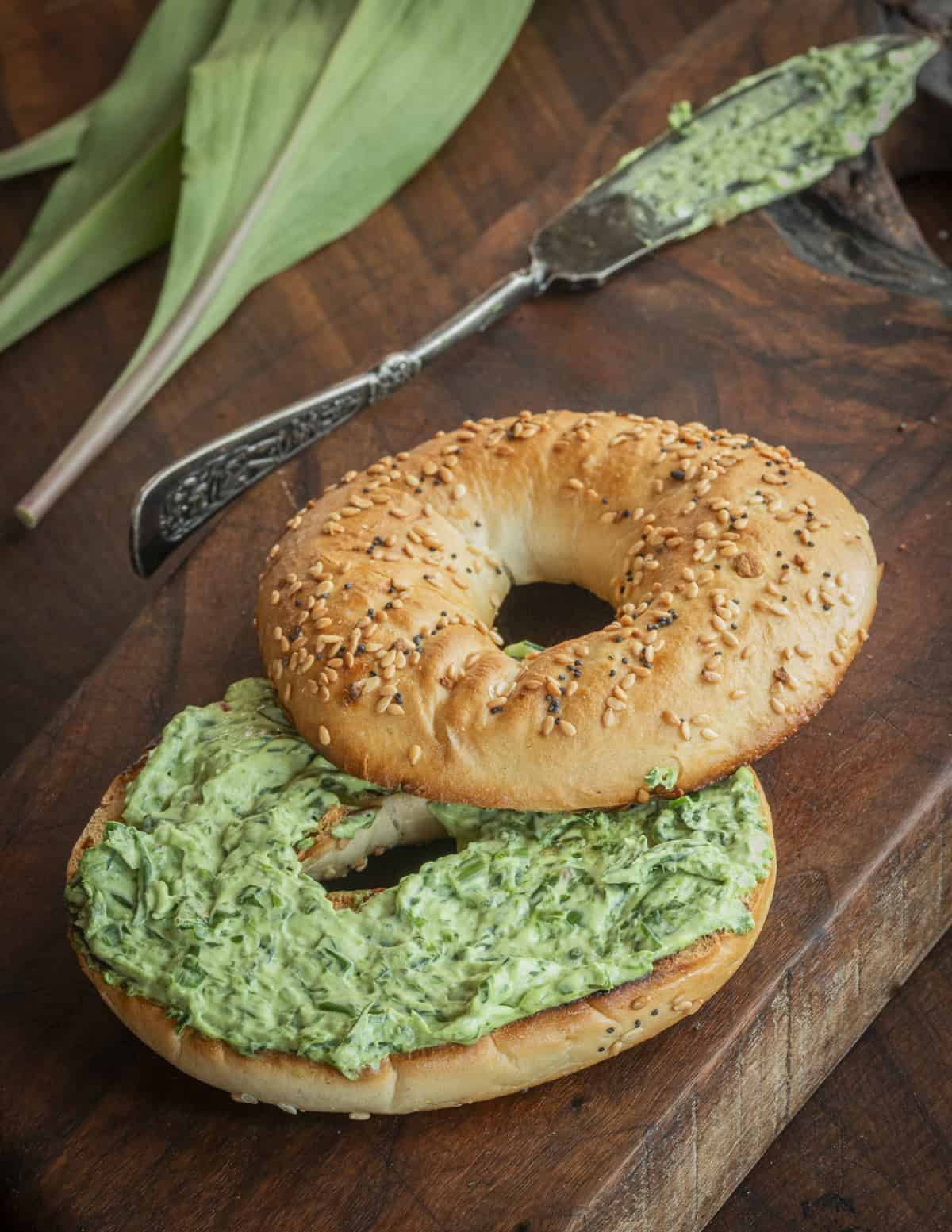 Homemade Ramp Cream Cheese - Forager | Chef